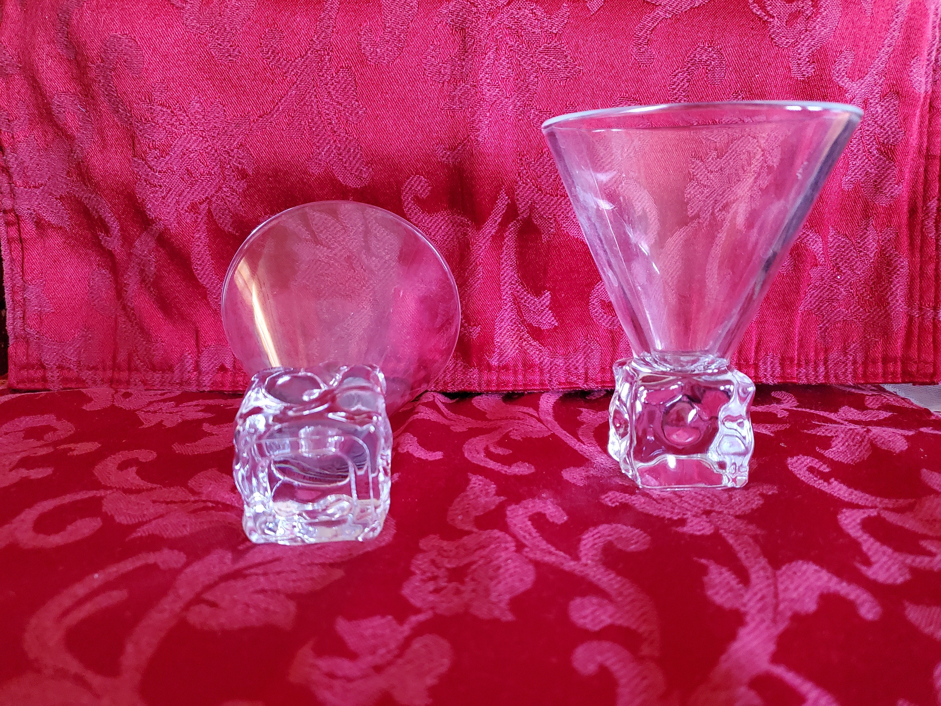 Vintage Retro Di Saronno Ice Cube Base Martini Glass Set - Etsy