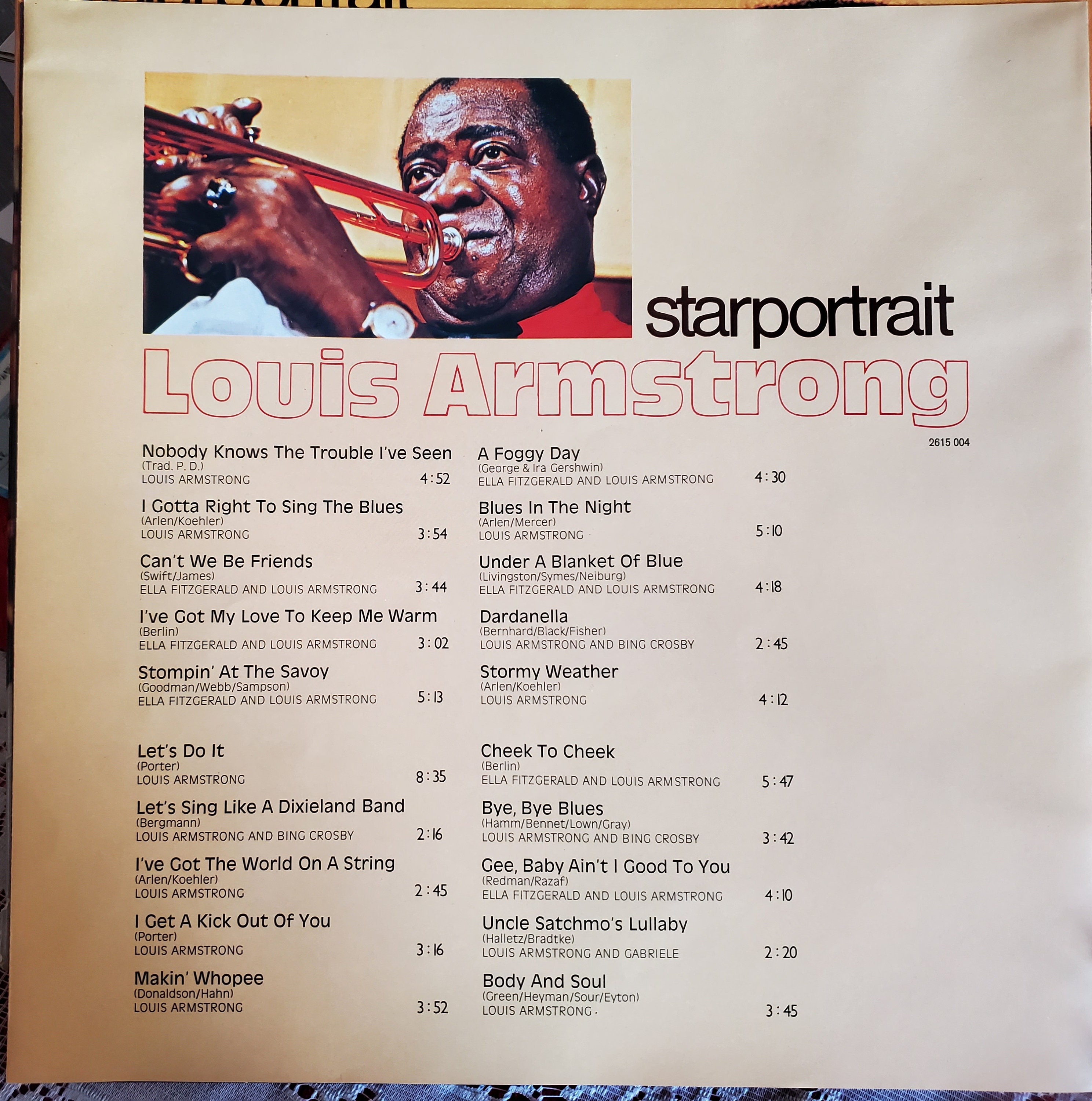 Vintage Louis Armstrong Starportrait Vinyl - Etsy