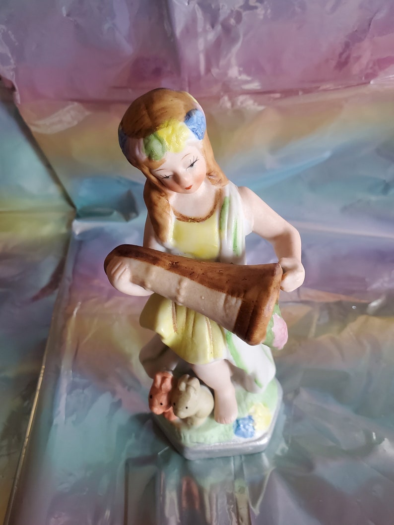 Vintage and Rare Cornucopia Girl Figurine - Etsy