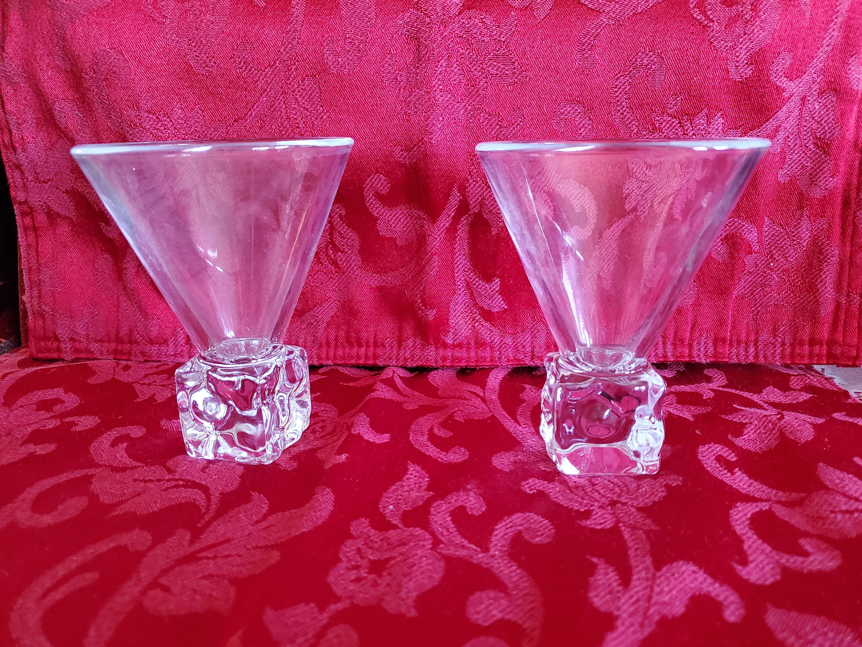 Vintage Retro Di Saronno Ice Cube Base Martini Glass Set - Etsy