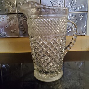 Anchor Hocking Wexford Crystal Pitcher - Etsy
