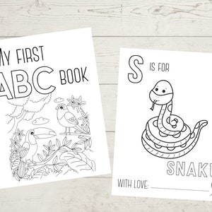 Blank Alphabet Book, Coloring Pages, 2 Sizes Included, Instant Download ...