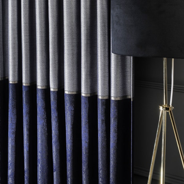 Two Tone Curtains - Etsy