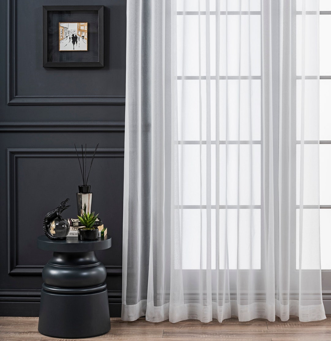 Custom Sheer Luxury Bright Home Decor Window Curtains, 7 Color Options ...