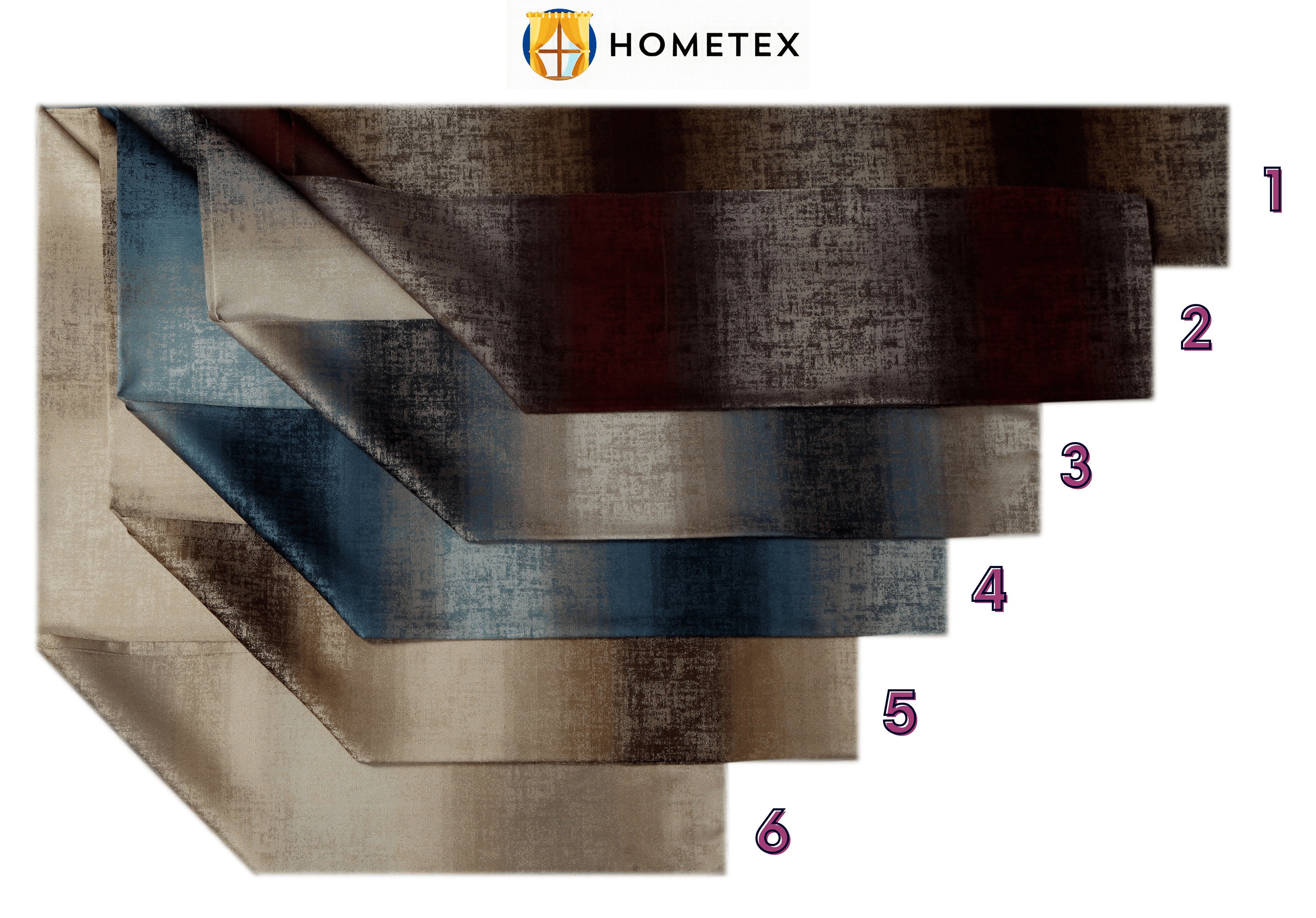 Multi Colored Striped Living Room Curtains, Modern Design Drapery ...