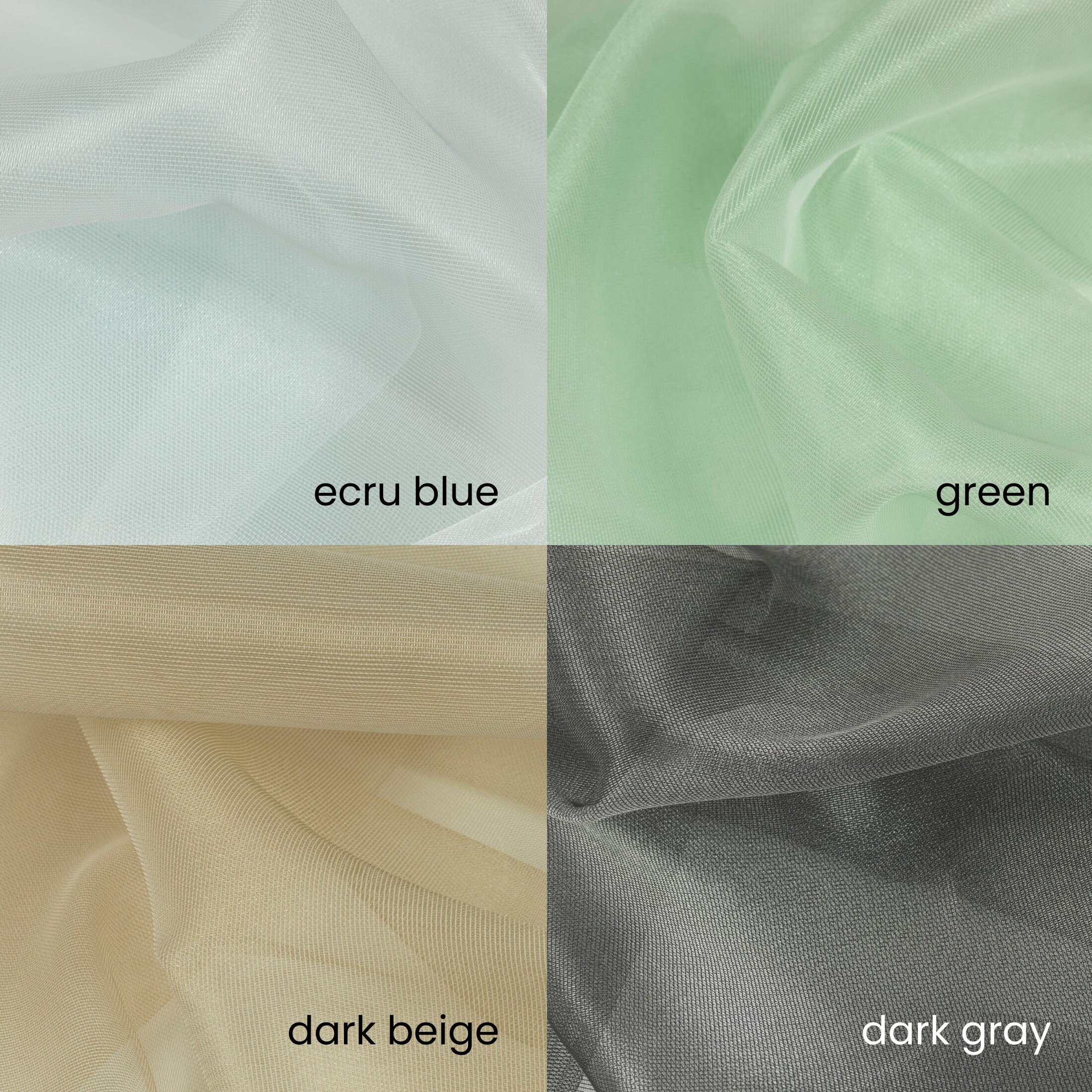 Custom Size Bright Sheer Living Room Curtains With 12 Color Options ...