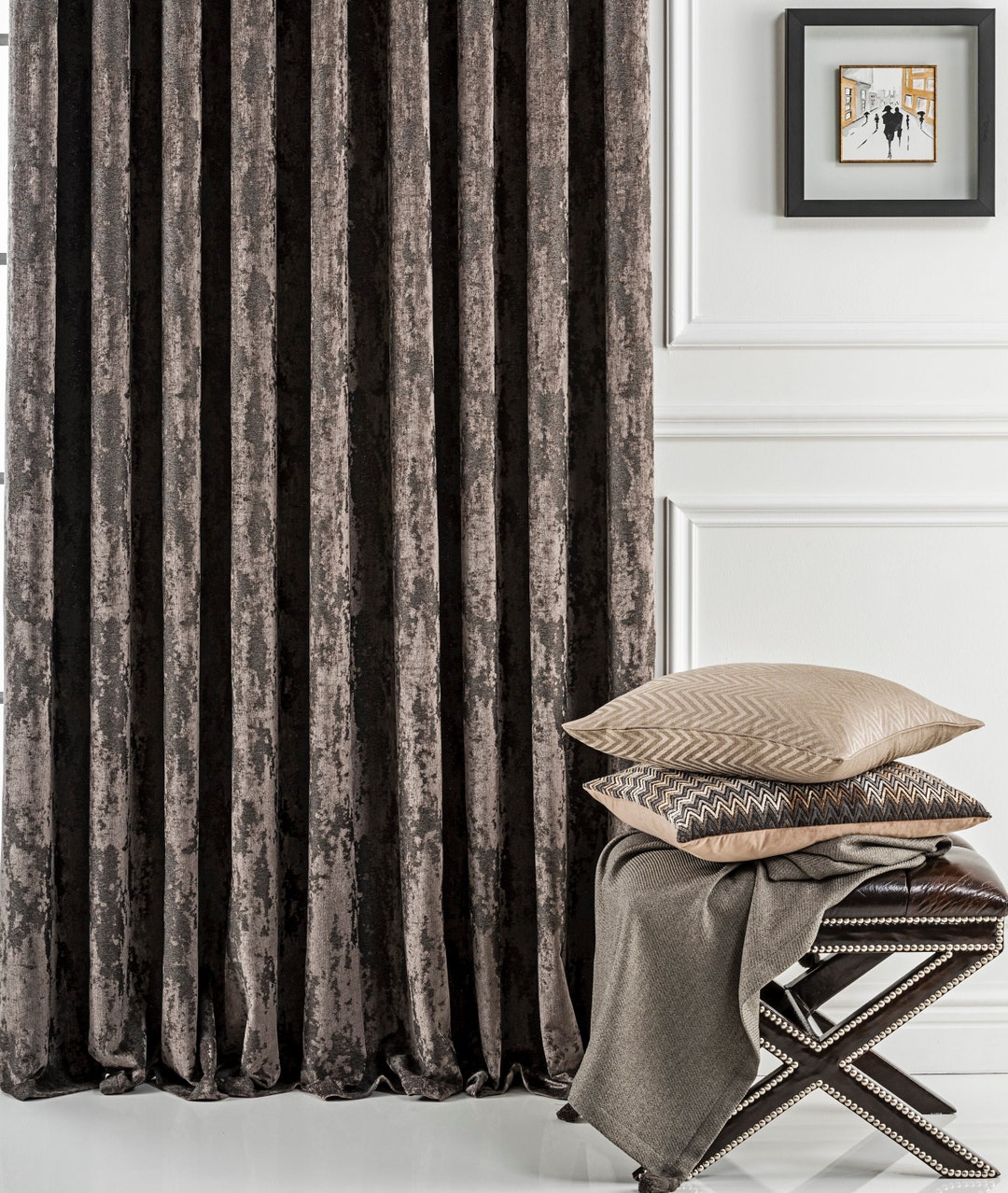 Custom Size Patterned Jacquard Drape Curtains for Home Decoration ...