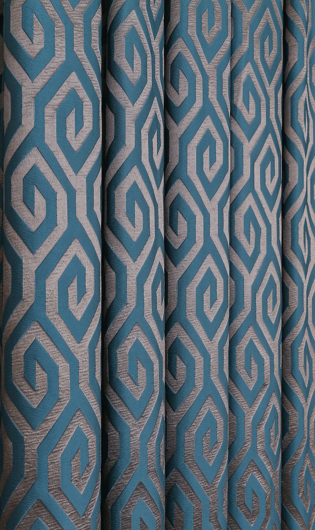Custom Size Luxury Modern Patterned Curtains, 12 Color Options ...