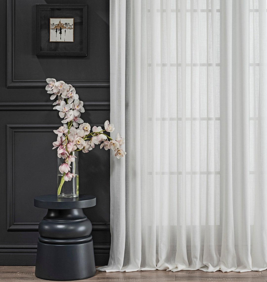 Extra Long Custom Size Luxury Tulle Sheer Curtains for Living Room ...