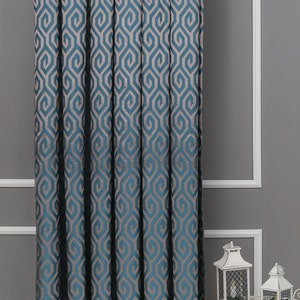Custom Size Luxury Modern Patterned Curtains, 12 Color Options ...