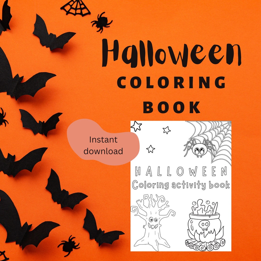 Halloween Coloring Activity Book for Kids Children Trick or Treat Gift ...