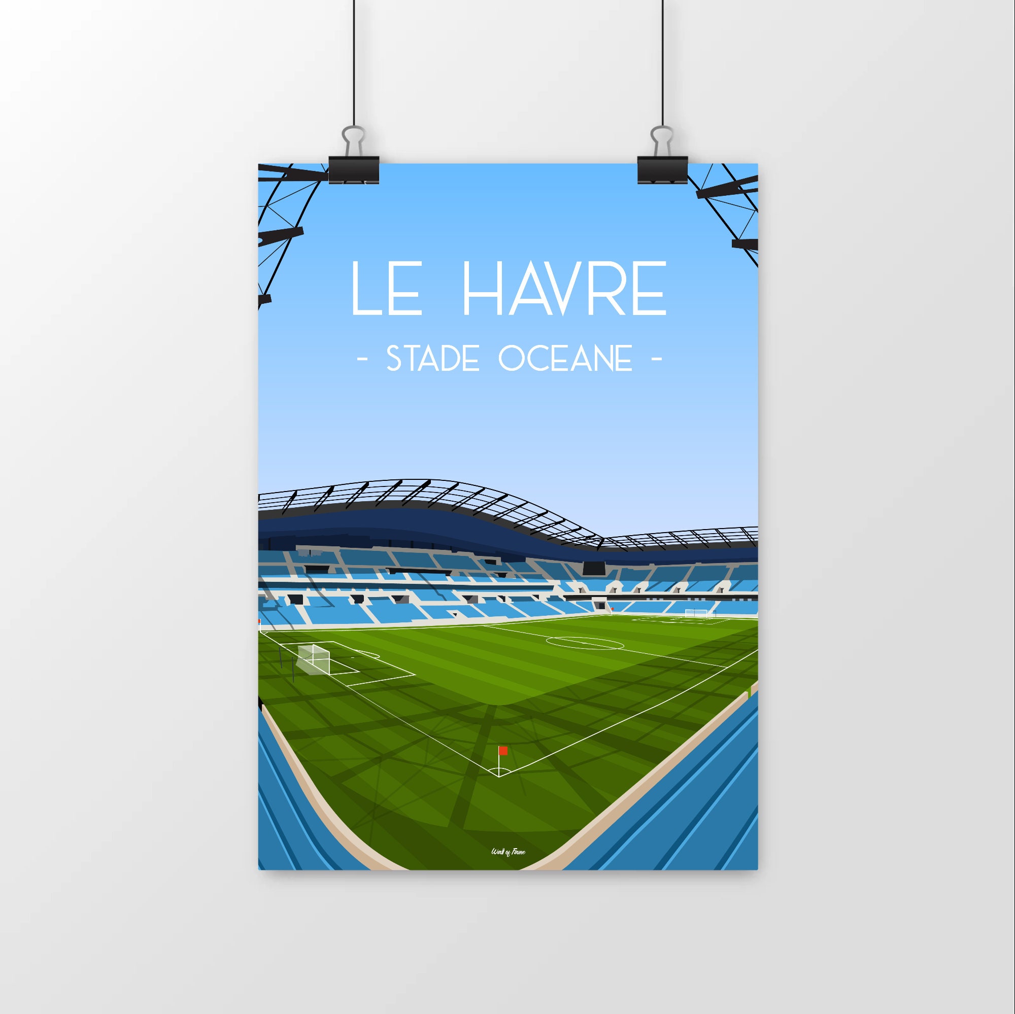 Le Havre Football - Poster of the Oceane Stadium - Wall Decoration ...