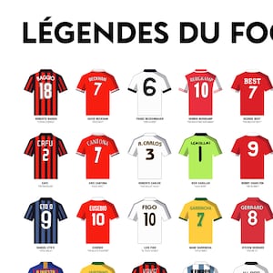 Poster Football Legends Poster Best Football Players in History 54 ...