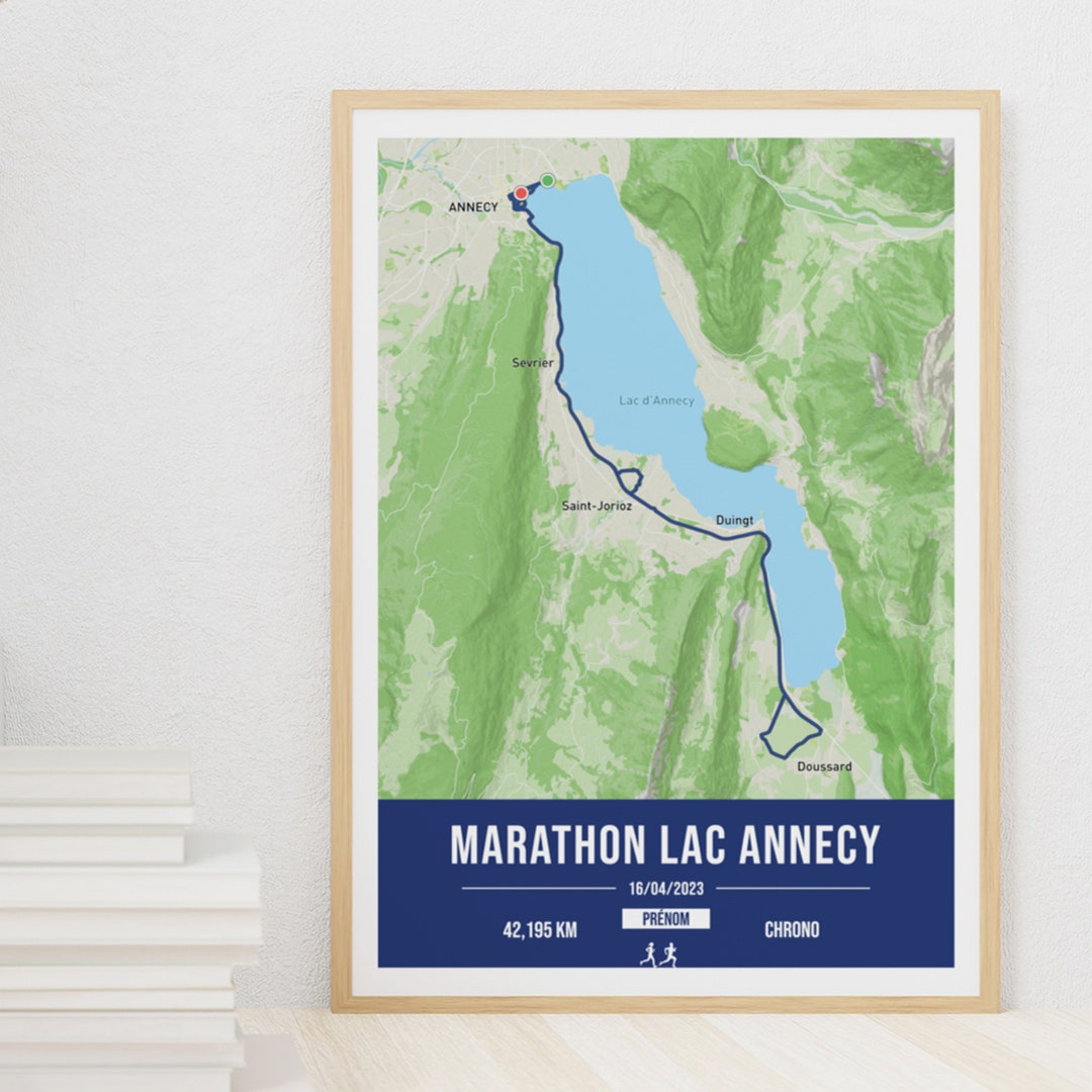 Customizable Lake Annecy Marathon Poster - Poster Made in France to ...
