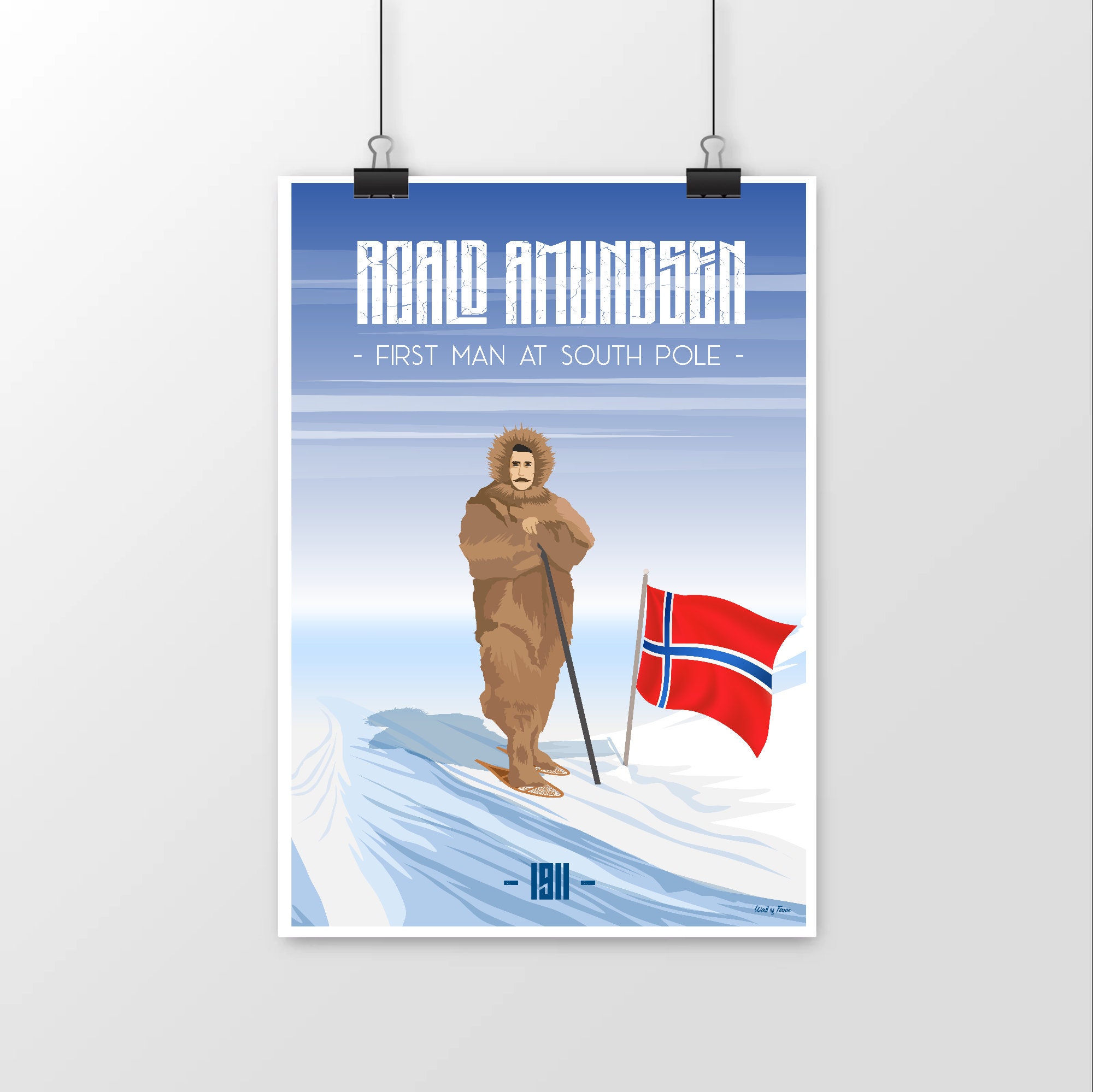Roald Amundsen - Poster of the First Man at South Pole - Affiche ...
