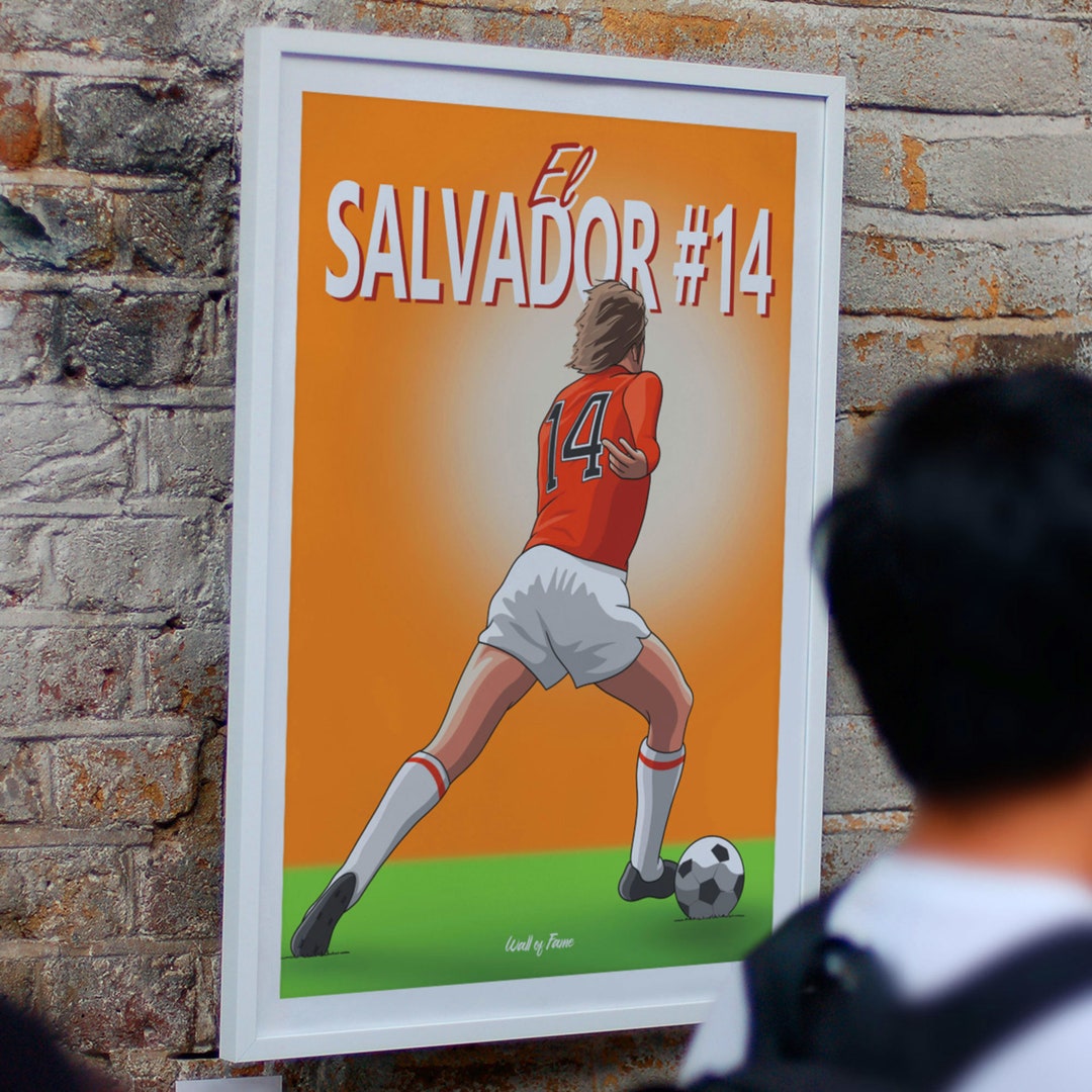 Poster Johan Cruyff Poster El Salvador 14 Netherlands Football Player ...