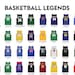 Basketball Legends Original Poster - 64 Best NBA Players All-time With ...