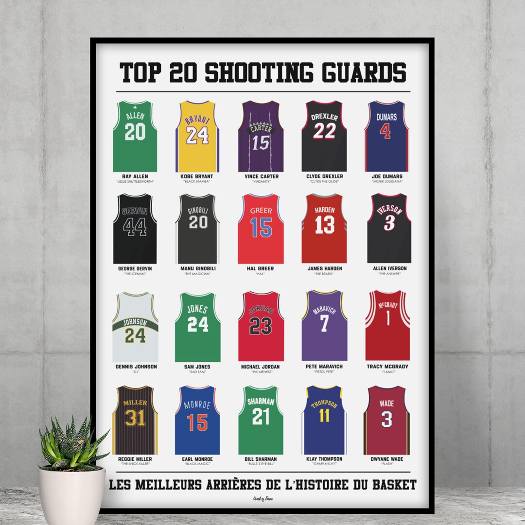 Top 20 Basketball Shooting Guards Poster of the 20 Best - Etsy
