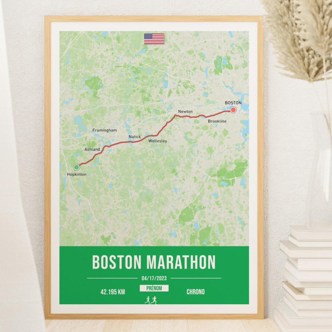 Boston Marathon Poster Customizable Boston Marathon Poster - Etsy