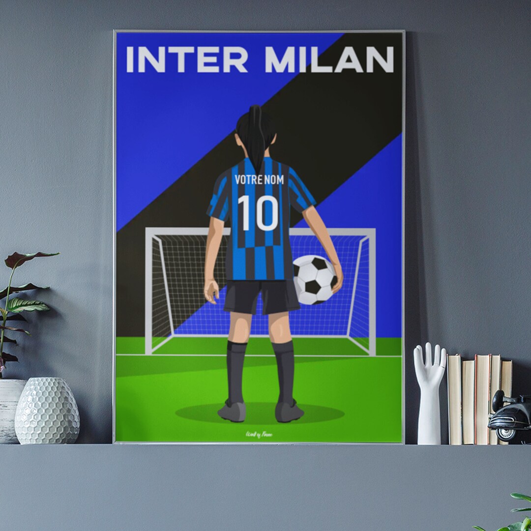 Personalized Inter Milan Football Poster Gift Idea for a Football Fan ...