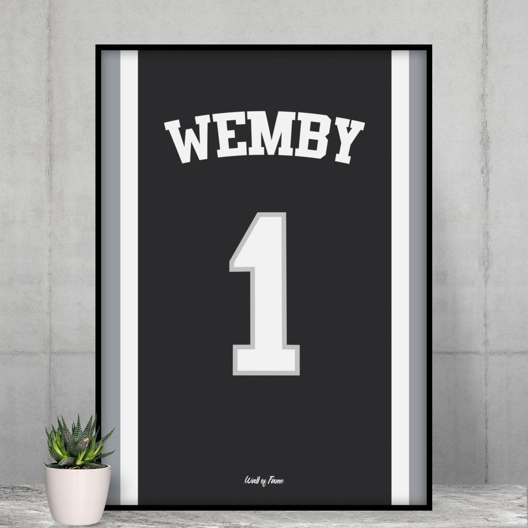 Victor Wembanyama Basketball Jersey Poster Wemby San Antonio Spurs Fan ...