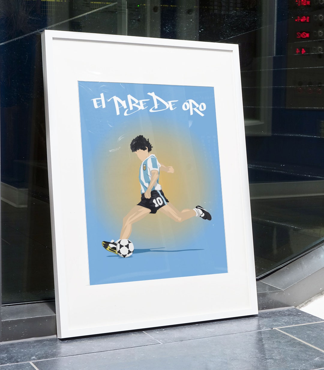 Poster Maradona Poster El Pibe De Oro Poster Football Fan Albiceleste ...