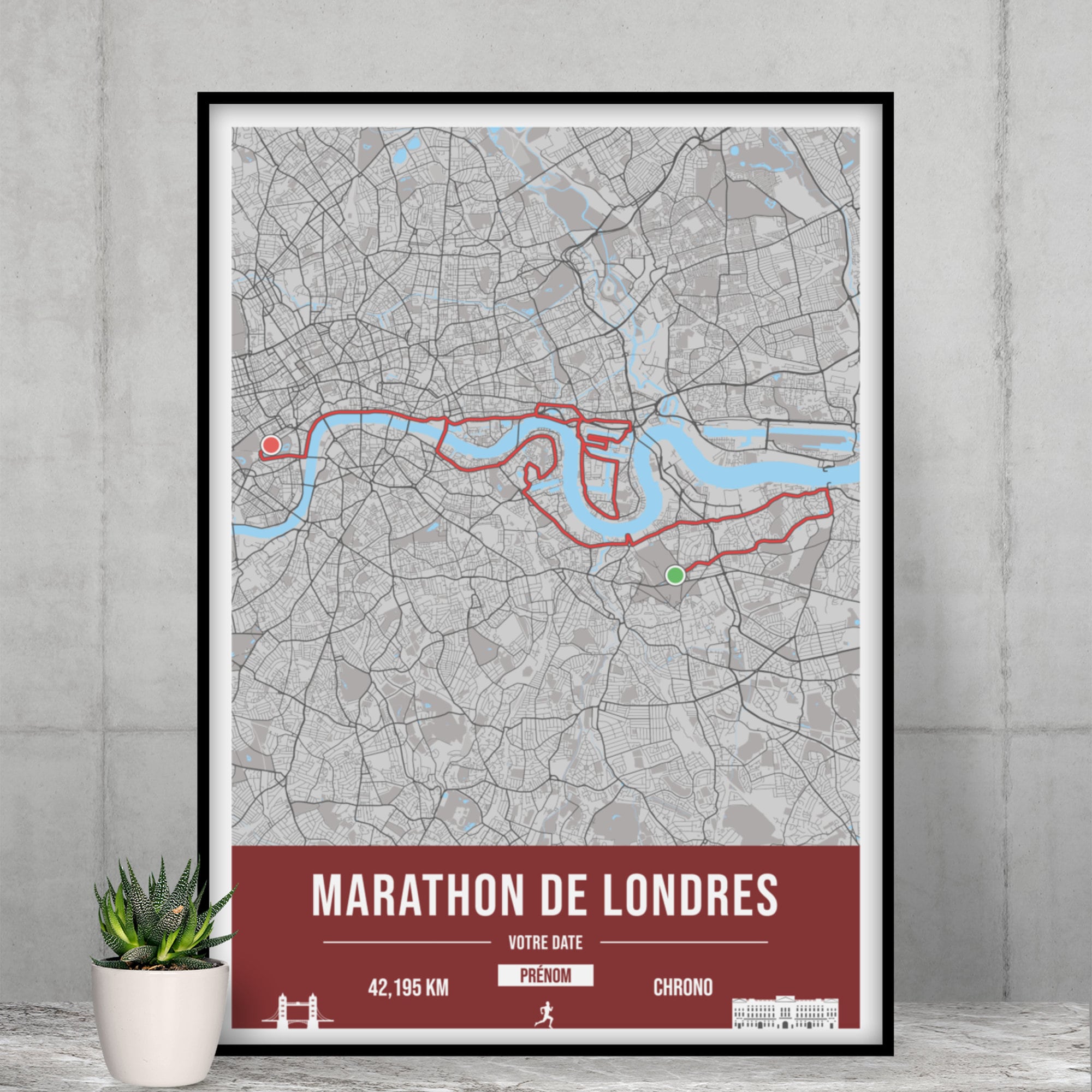 Customizable London Marathon Poster Poster for Runner Addict London ...