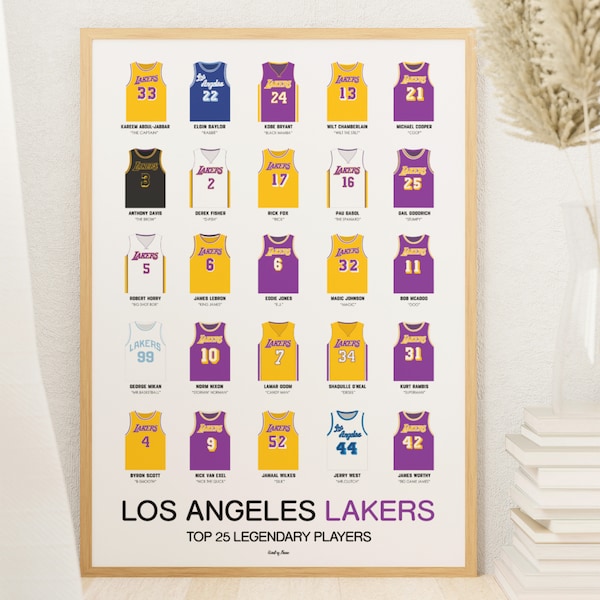 Lakers Legends Poster - Etsy