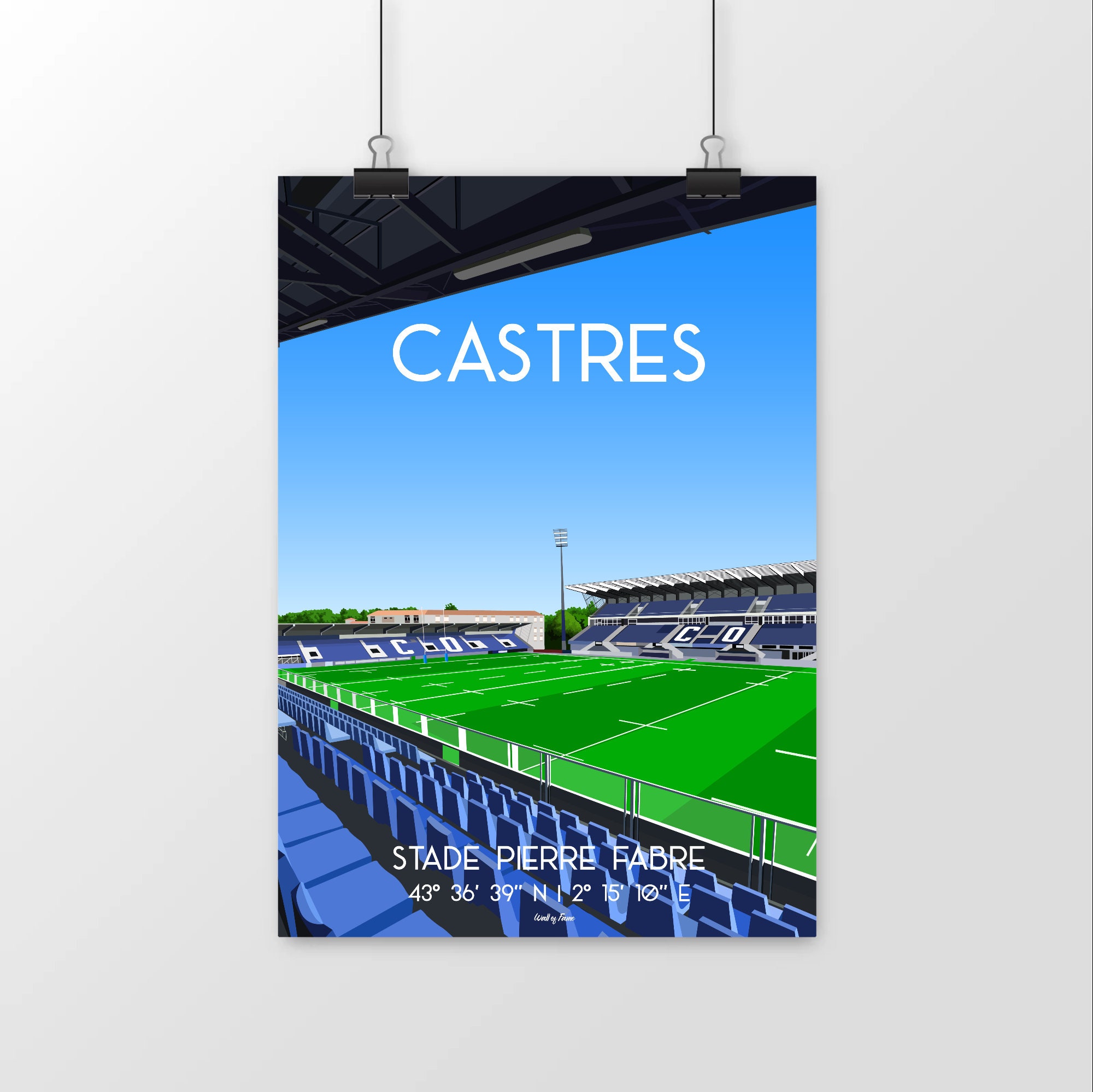 Castres Rugby Poster Pierre Fabre Stadium Castres Olympique Rugby Fan ...