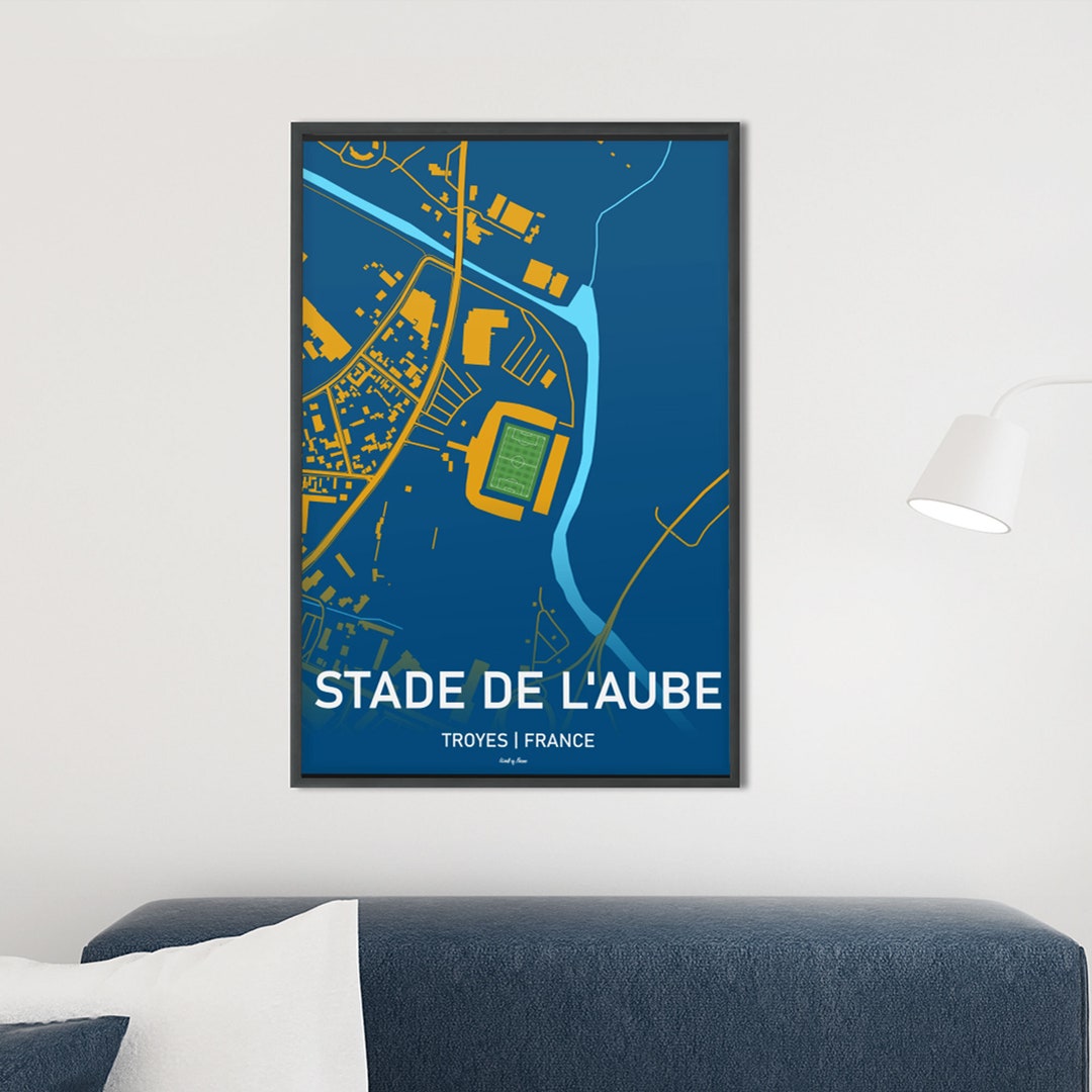 Aerial View of the Stade De L'aube Troyes Football Stadium - Etsy
