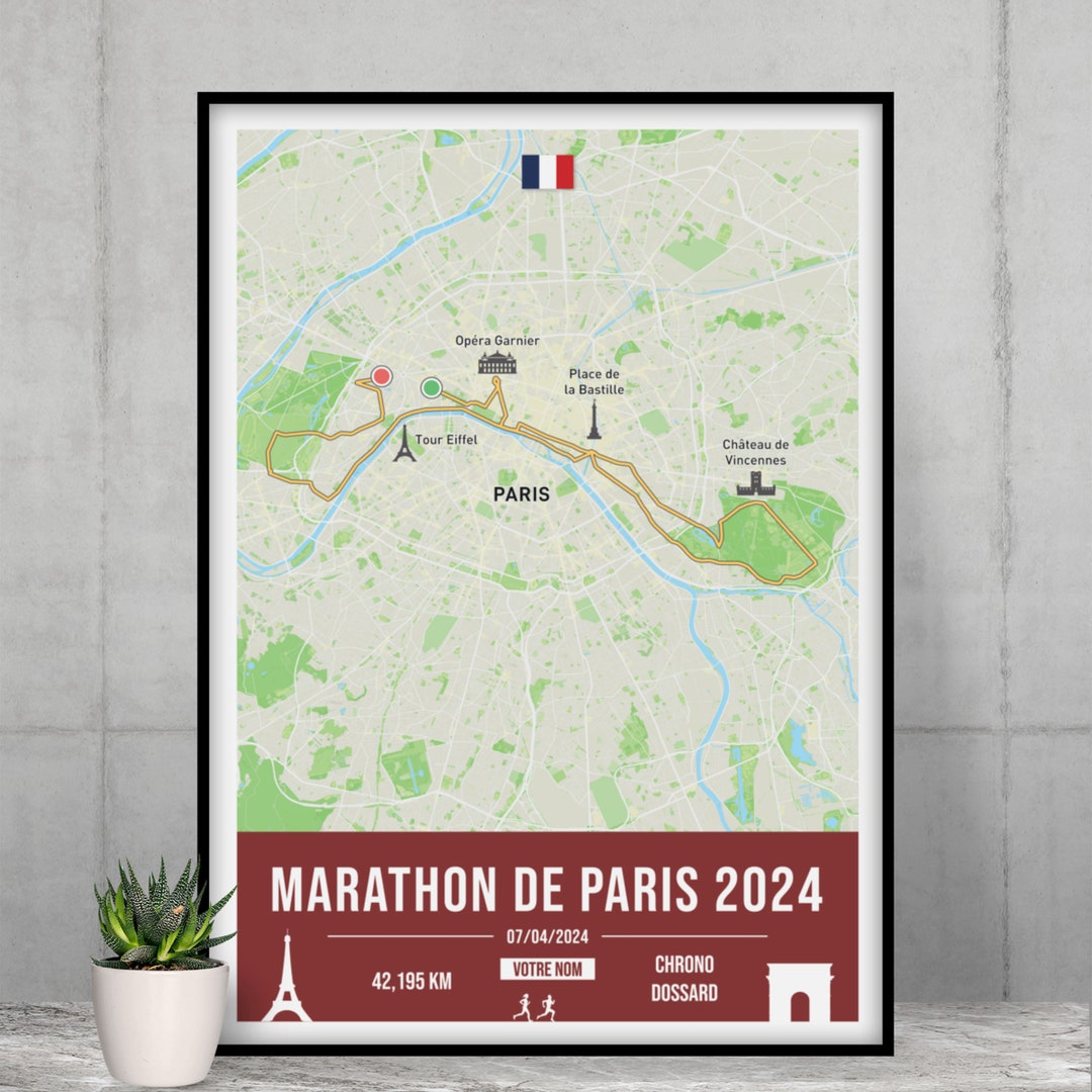 Customizable Paris Marathon Poster Customizable Poster to Immortalize ...