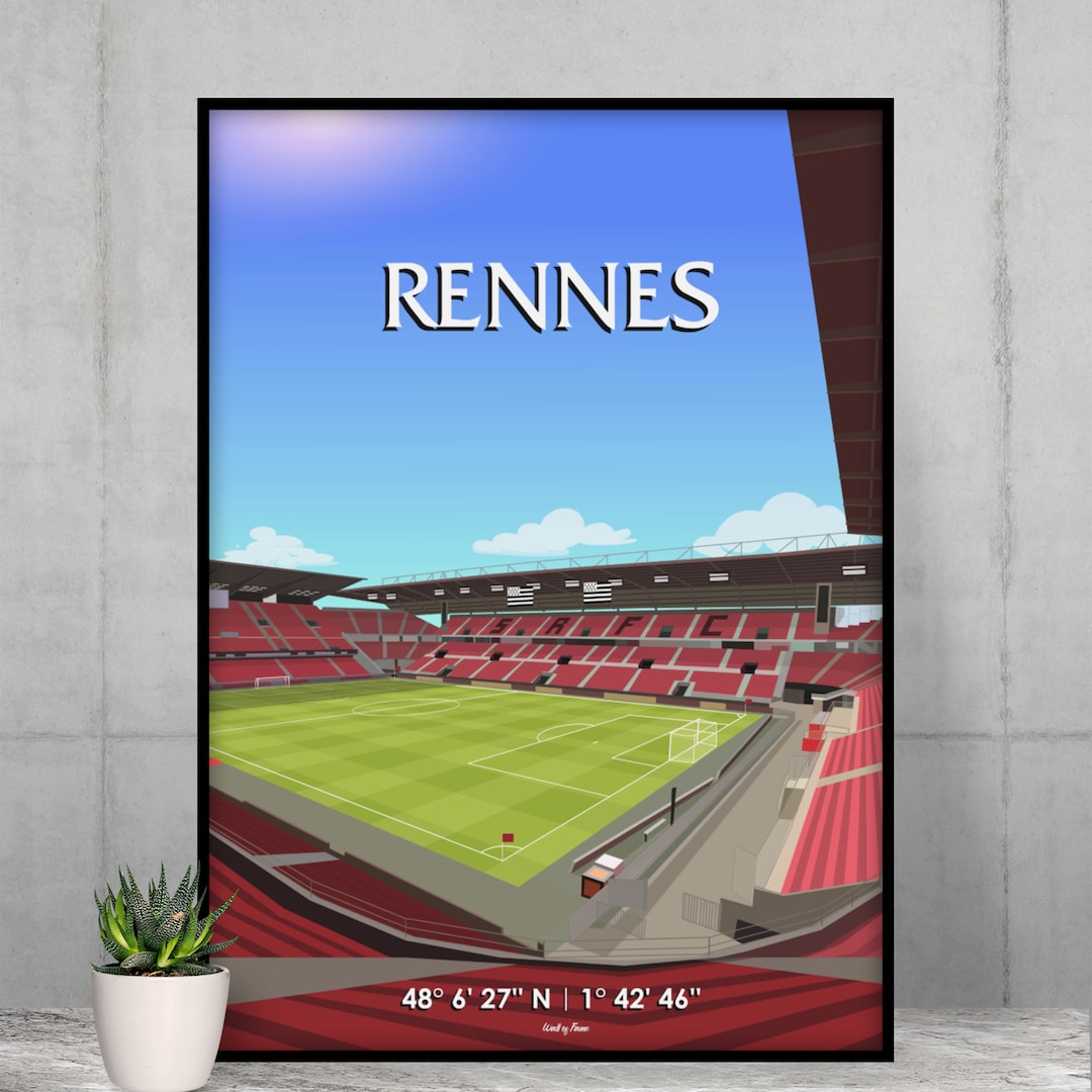 Roazhon Park Poster Fan of Stade Rennais FC Rennes Football Stadium ...
