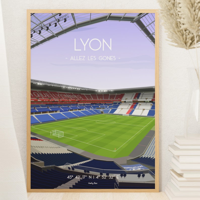 Lyon Football Stadium Poster Football Fan Gift Idea - Etsy