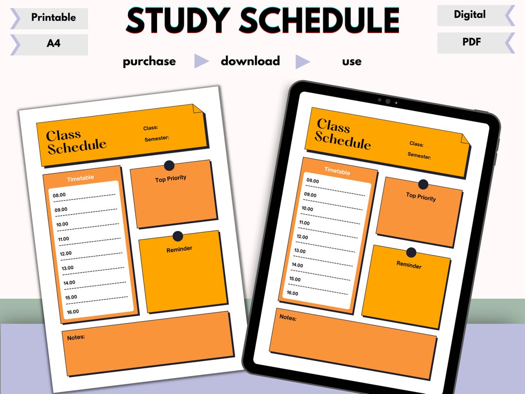 Student Study Plan, Playful Weekly Task Agenda, College Weekly Planner ...