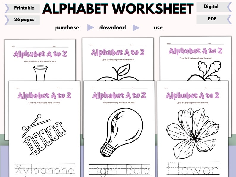 English Alphabet Tracing Worksheet, Alphabet Writing, Letter Worksheet ...