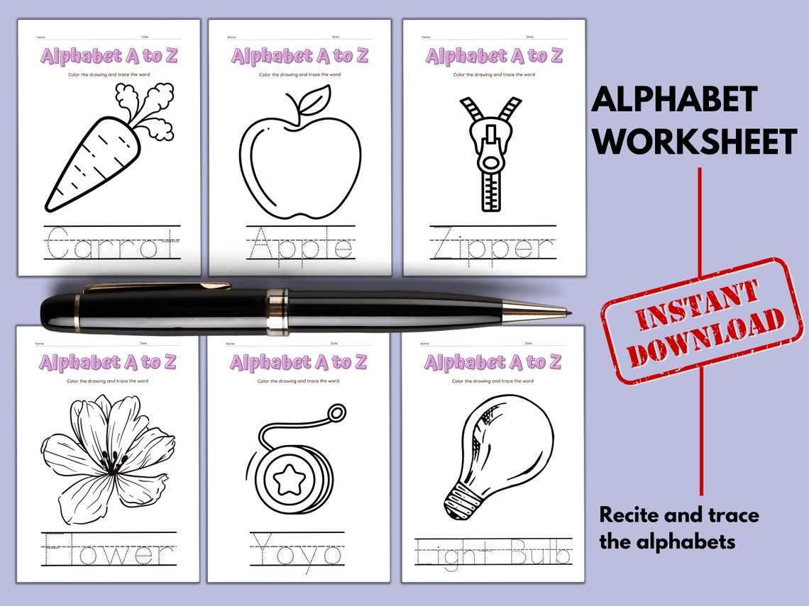 English Alphabet Tracing Worksheet, Alphabet Writing, Letter Worksheet ...