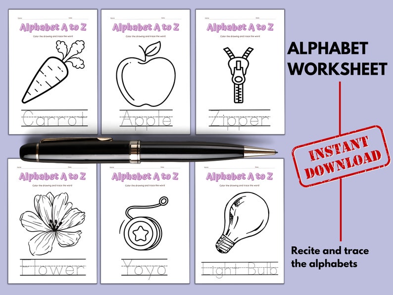 English Alphabet Tracing Worksheet, Alphabet Writing, Letter Worksheet ...