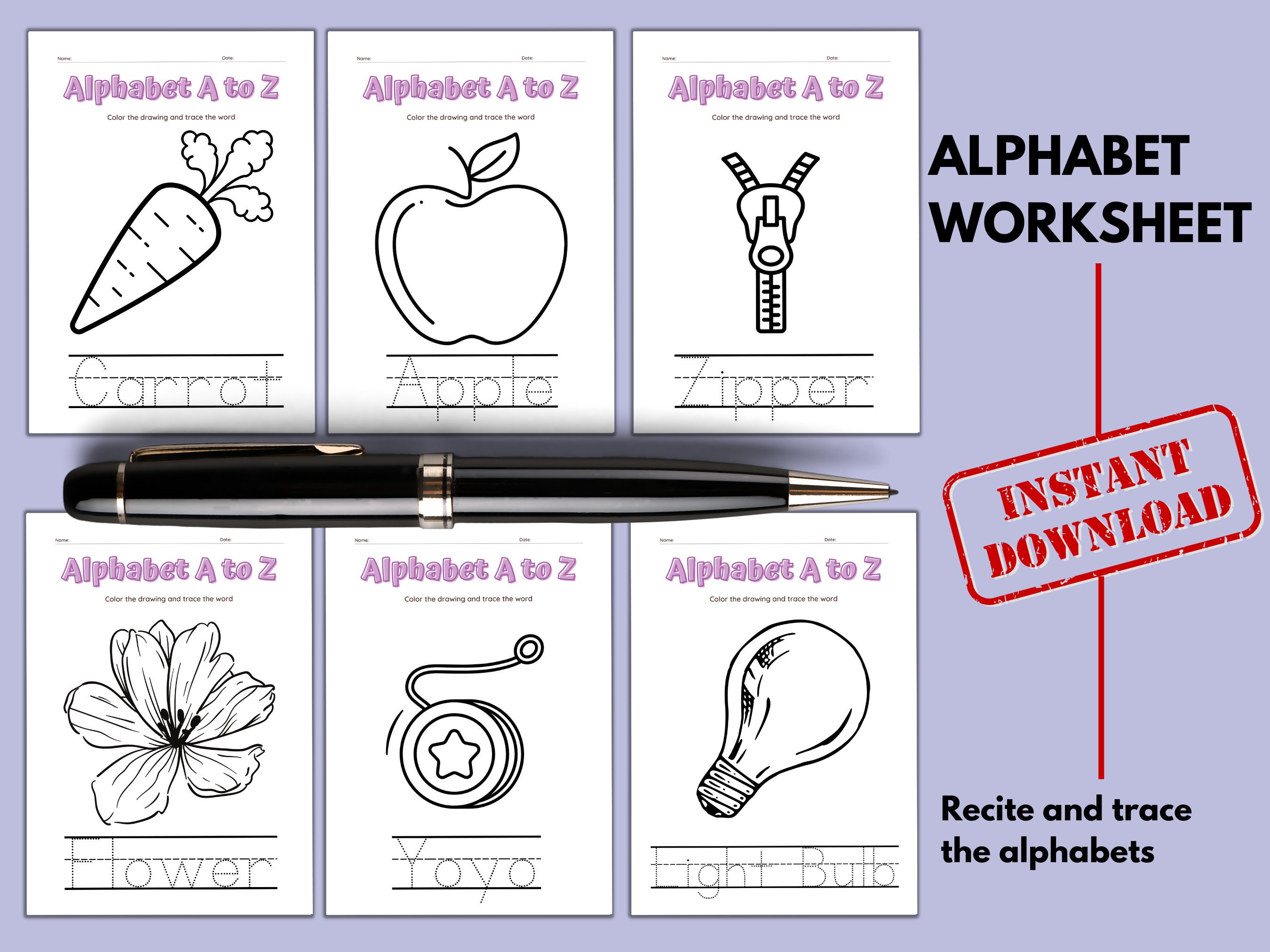 English Alphabet Tracing Worksheet, Alphabet Writing, Letter Worksheet ...