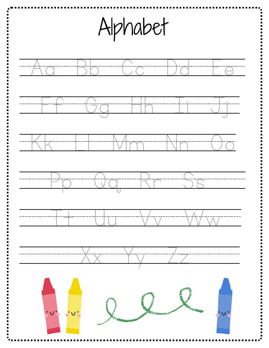 Alphabet Tracing Bundle - Printable - Instant Download - Etsy