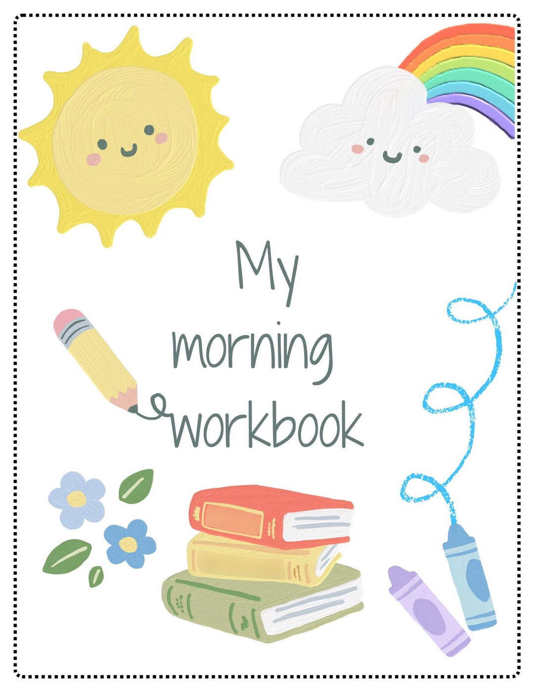 Personalized Preschool Morning Workbook - Ready for Kindergarten - Etsy