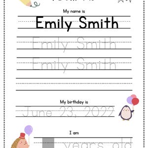 Personalized Preschool Morning Workbook - Ready for Kindergarten - Etsy