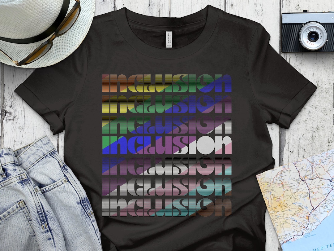 Inclusion Pride Flag, Pride Month Rainbow Flag T-shirt, Inclusion ...