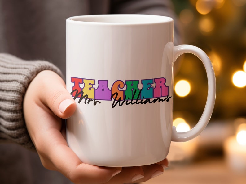 Personalized Teacher Appreciation Mug, Custom Teacher Coffee Cup ...