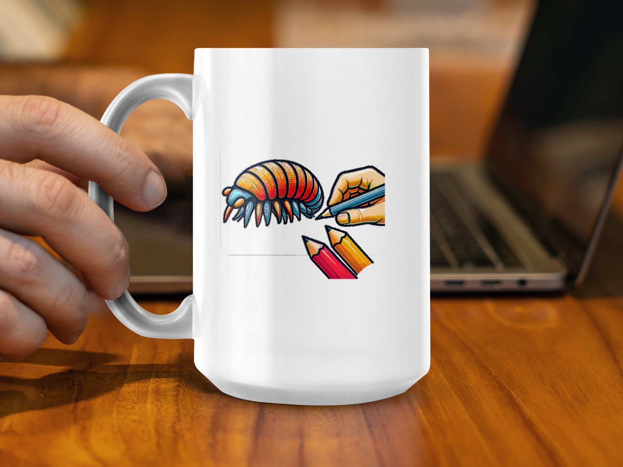 Roly Poly Isopod Drawing, Artistic Isopod Drawing Unisex T-shirt ...