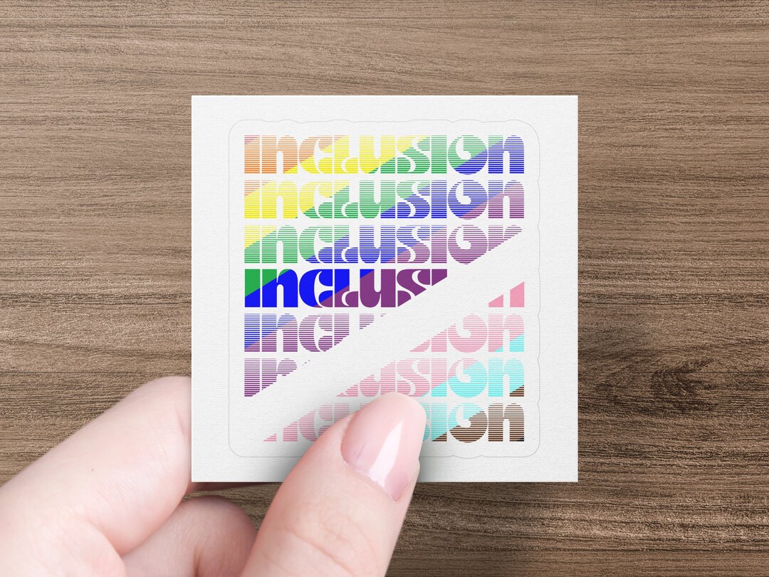 LGBTQ Inclusion Sticker, Pride Month LGBTQ Inclusion Design, Rainbow ...