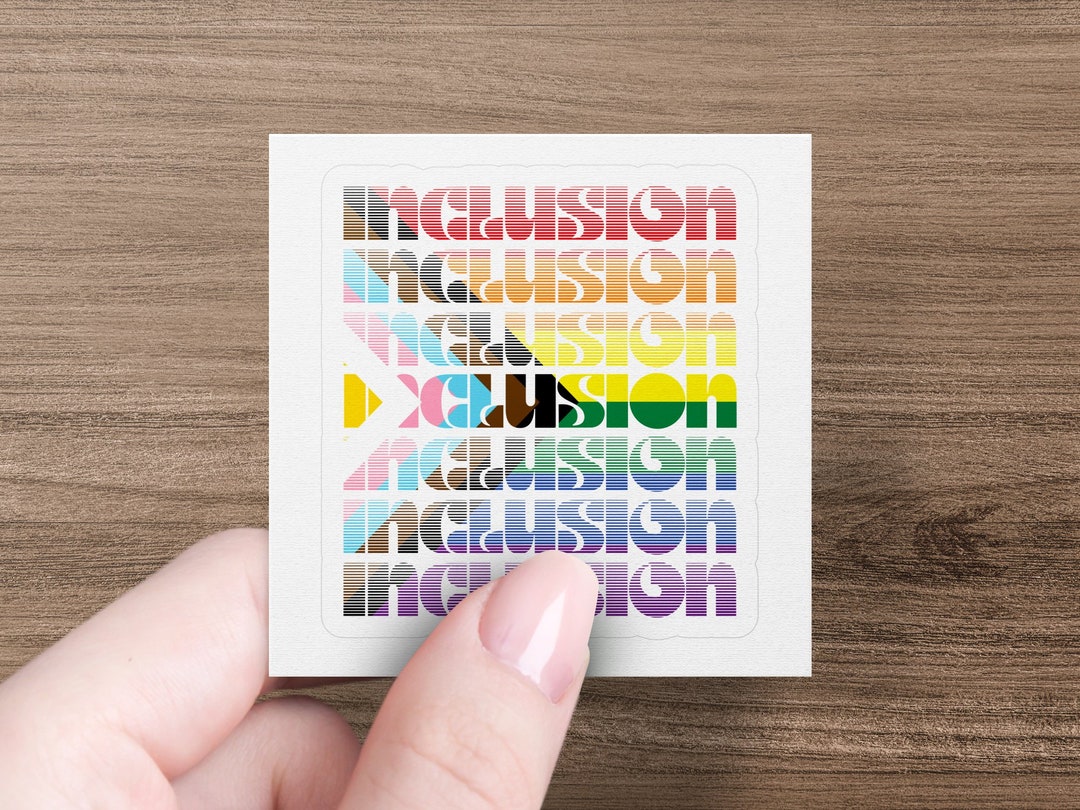LGBTQ Pride Month Inclusion Sticker, Rainbow Inclusion Sticker, LGBTQ ...