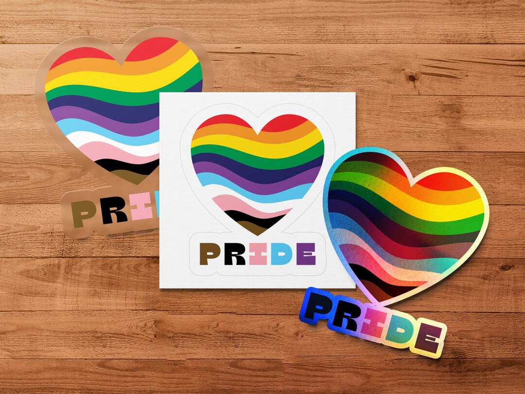 LGBTQ Pride Heart Sticker, Rainbow Flag, LGBTQ Support, Pride Month ...