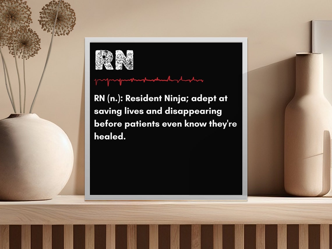 Registered Nurse Definition Svg, RN Definition Digital Art Print ...