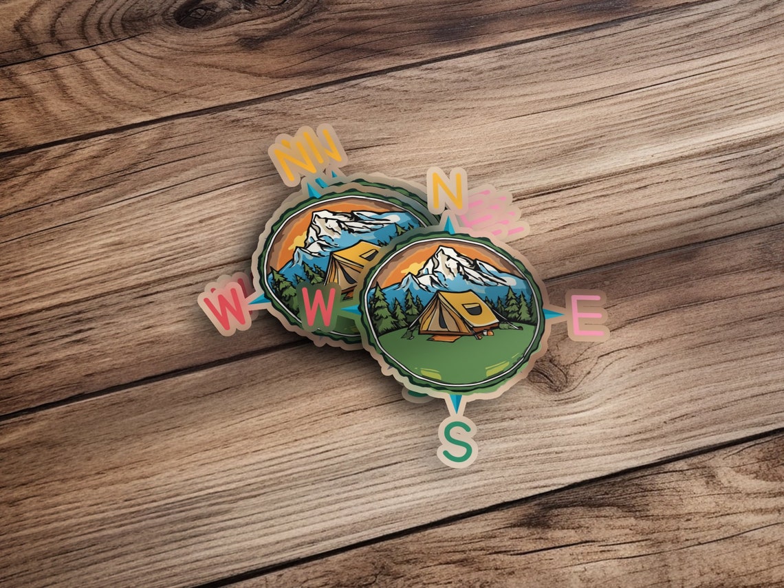 Camping Adventure Vinyl Sticker, Nature Outdoor Explore Decal ...