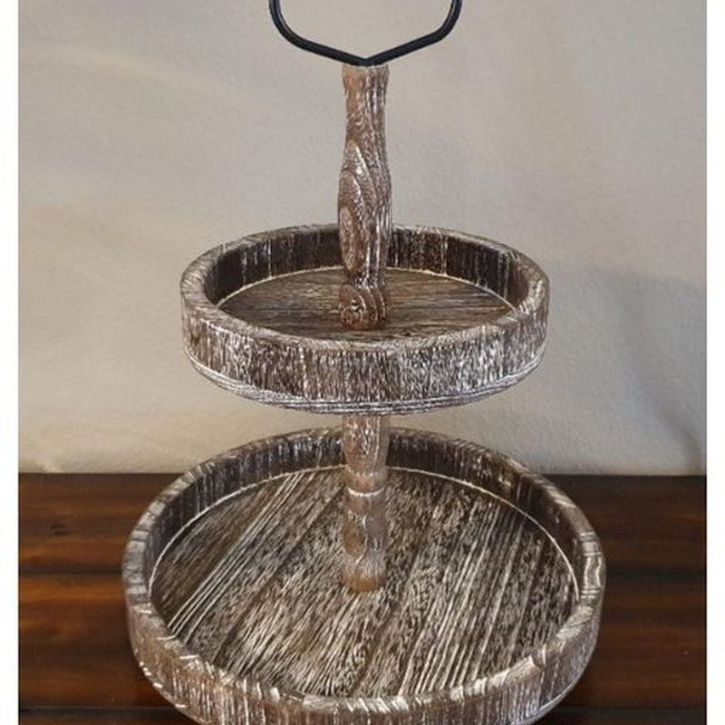 Wooden Tiered Tray - Etsy